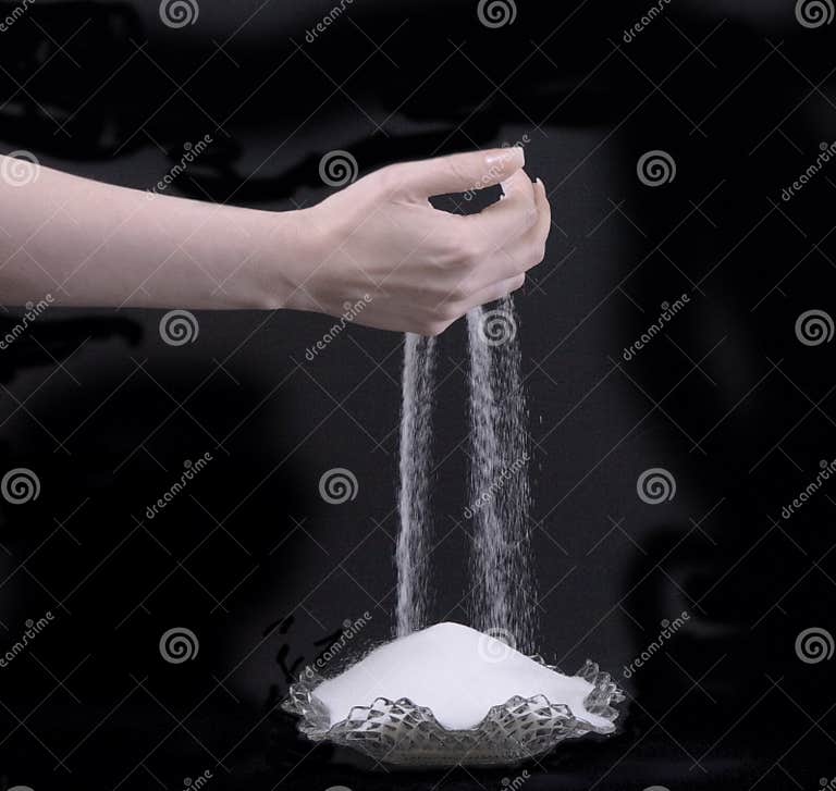 Hand Pouring Sugar stock image. Image of shadow, glass - 508271