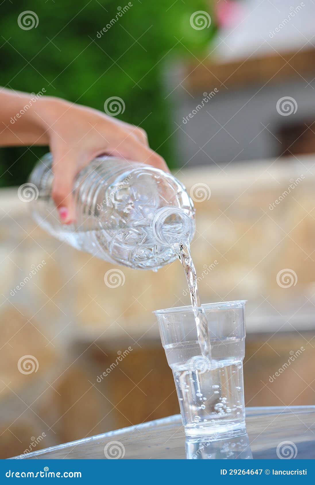 Hand Pouring Water on a Glass Stock Image - Image of mineral, food ...