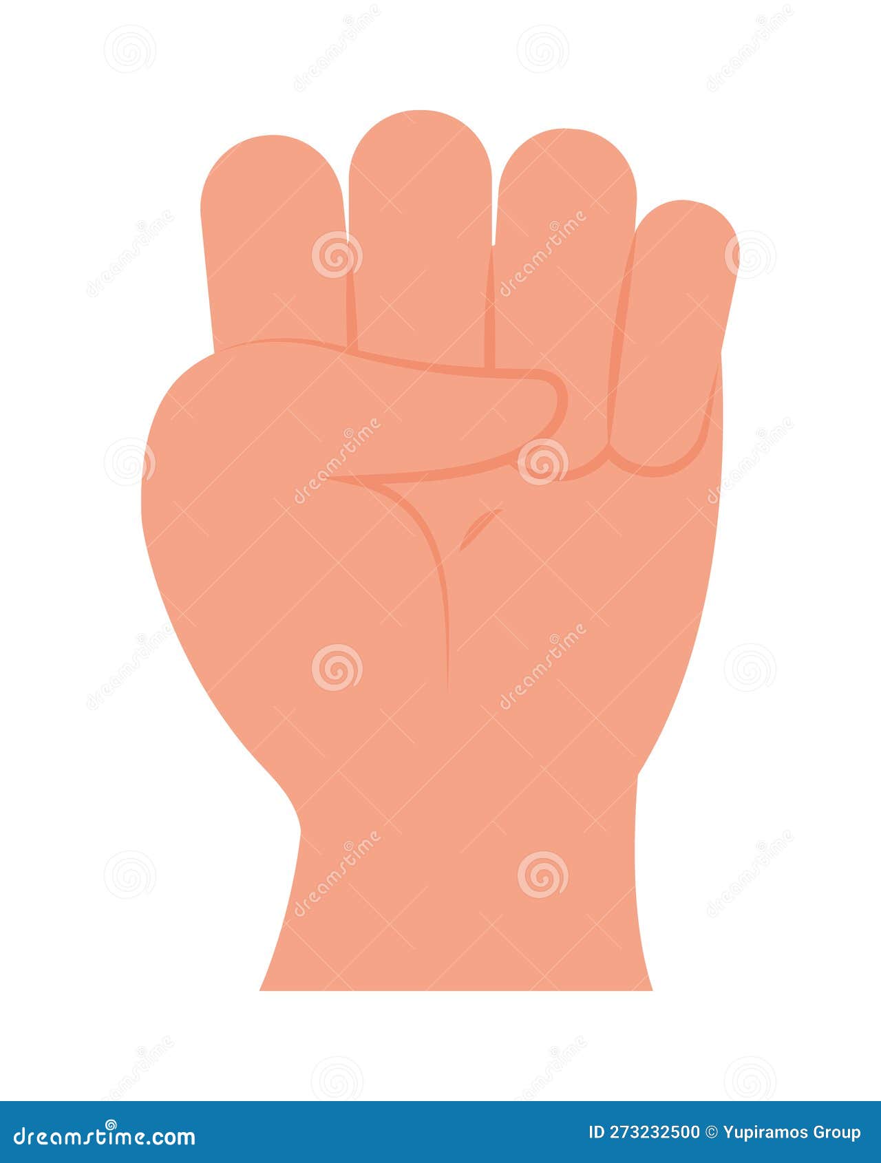 Hand with power gesture stock vector. Illustration of palm - 273232500