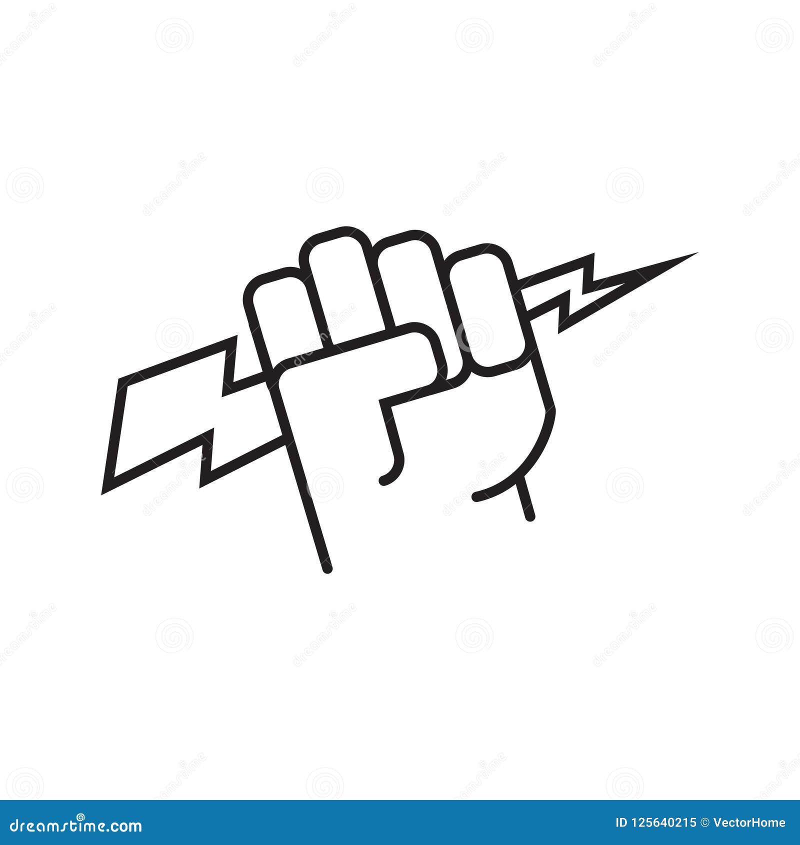 Hand with Power Icon,vector Illustration Stock Vector - Illustration of ...
