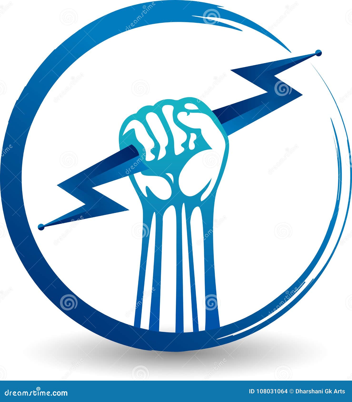 Hand power logo stock vector. Illustration of strong - 108031064