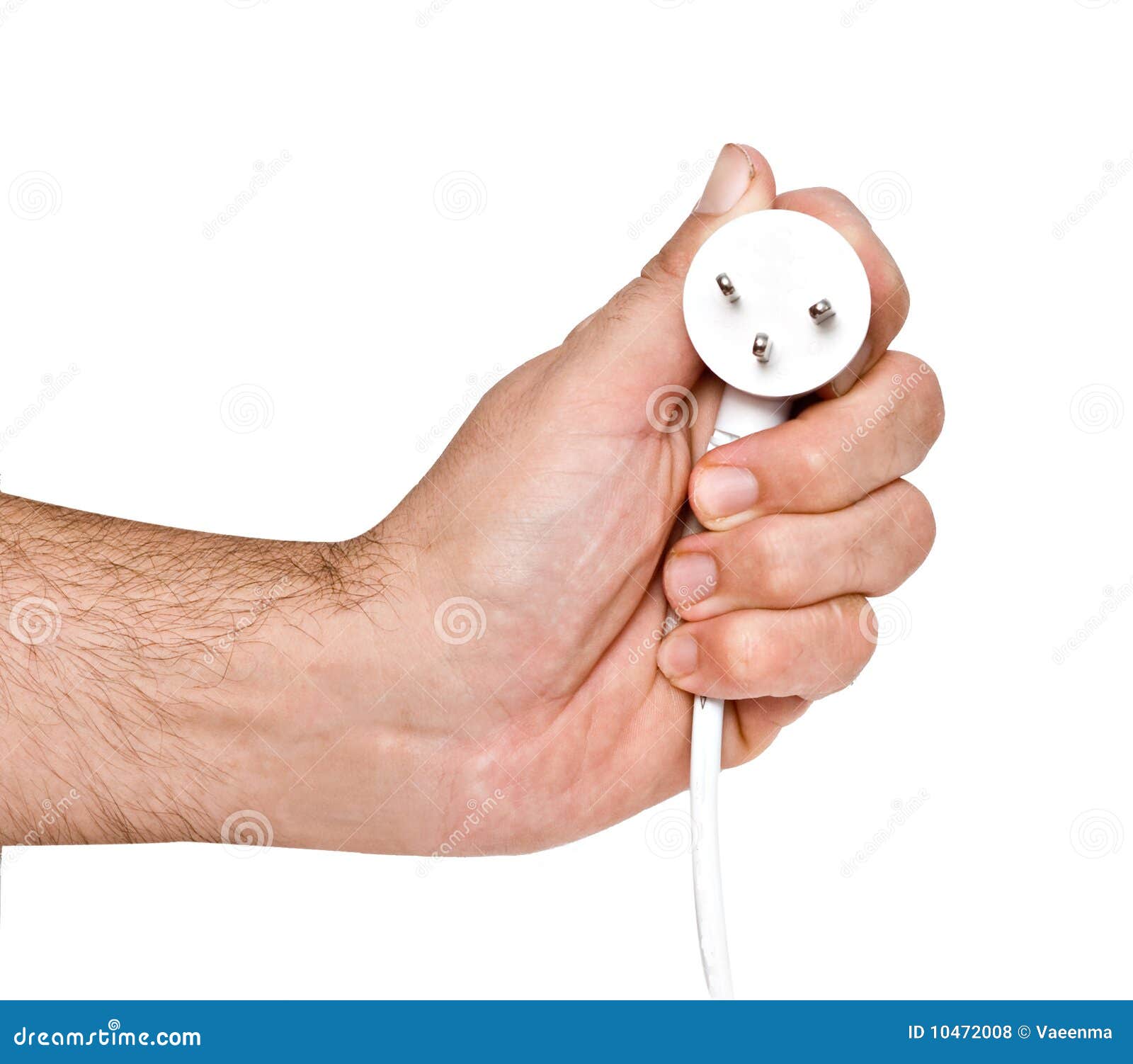 Hand with power plug stock photo. Image of current, contact - 10472008