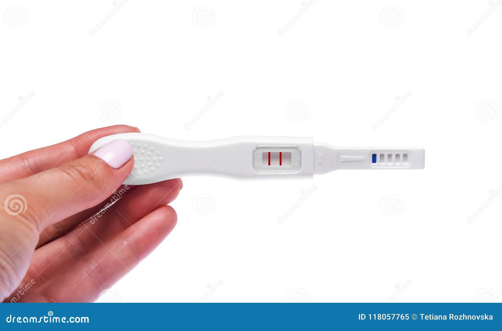 In the Hand a Pregnancy Test. Stock Image - Image of holding, front ...