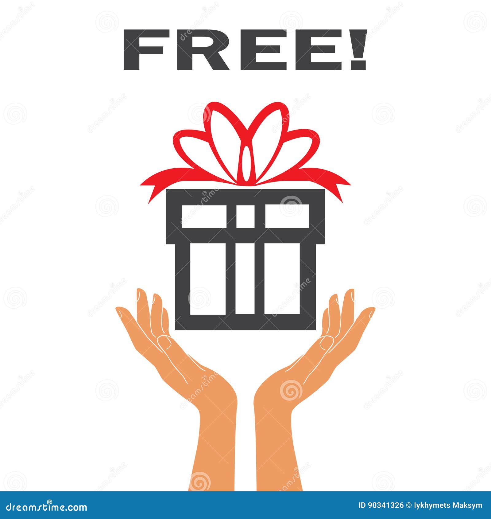 Hand and present Icon stock vector. Illustration of gesture - 90341326