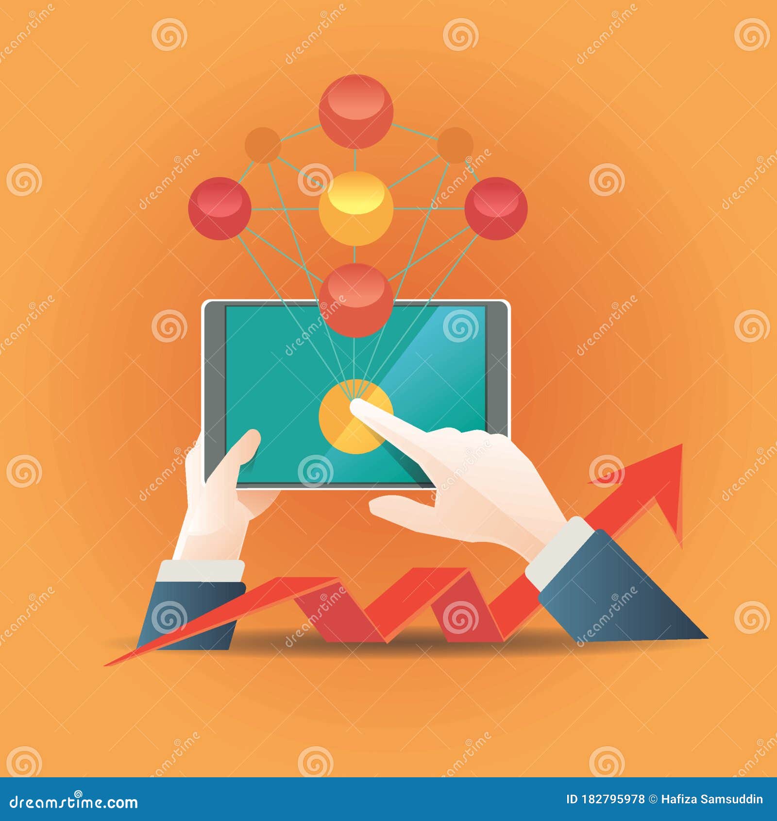Hand Presenting Business Module Concept Stock Vector - Illustration of ...