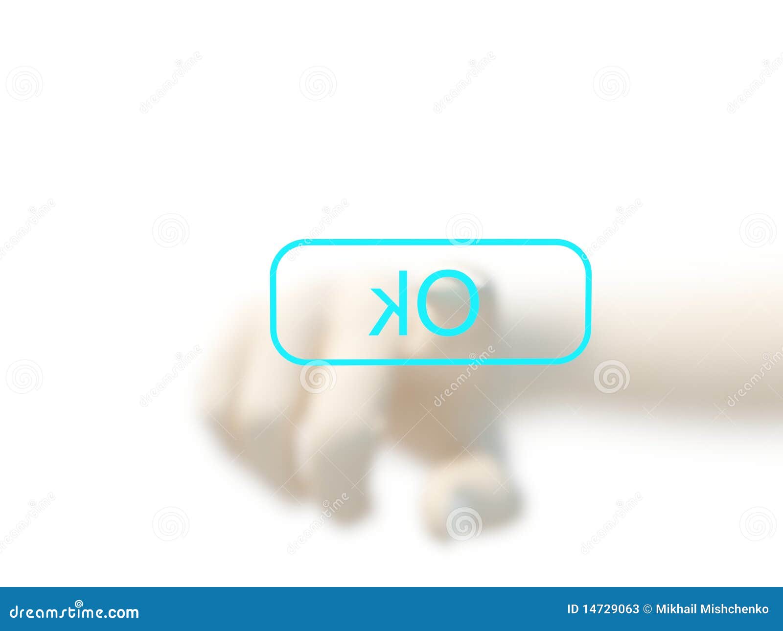Hand press button stock illustration. Illustration of link - 14729063