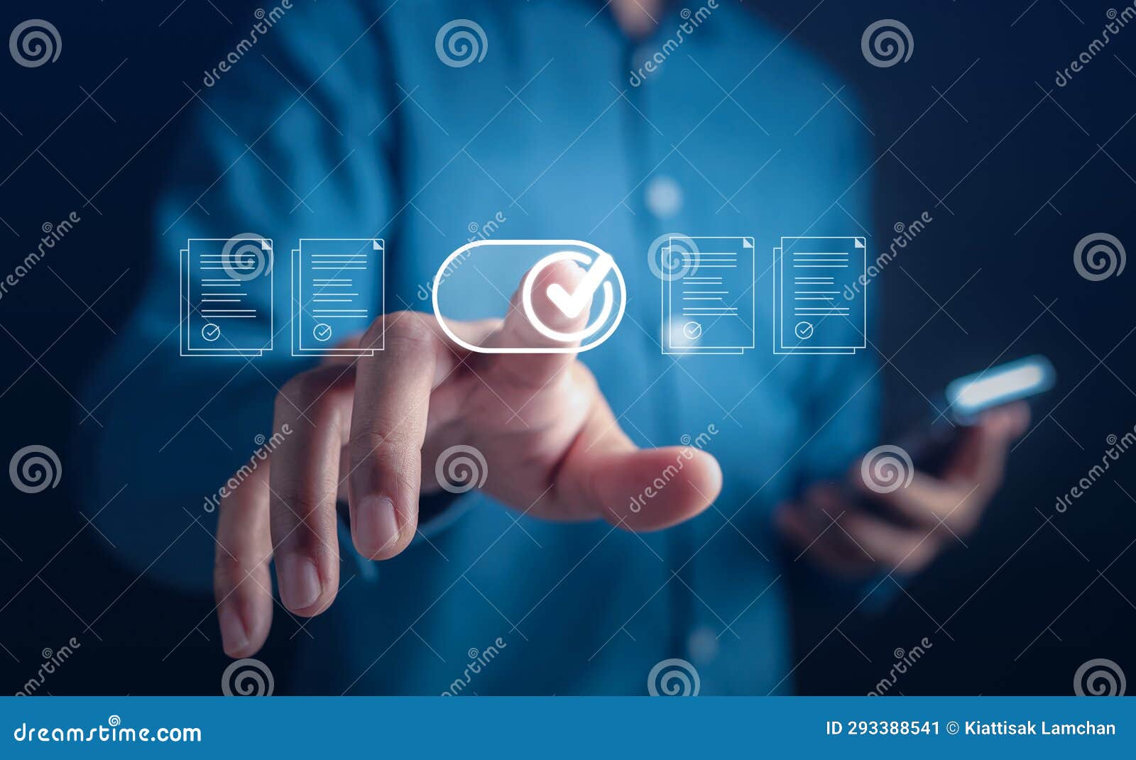 Hand Press Button Guarantee Online Service Filling Out and Digital Form ...