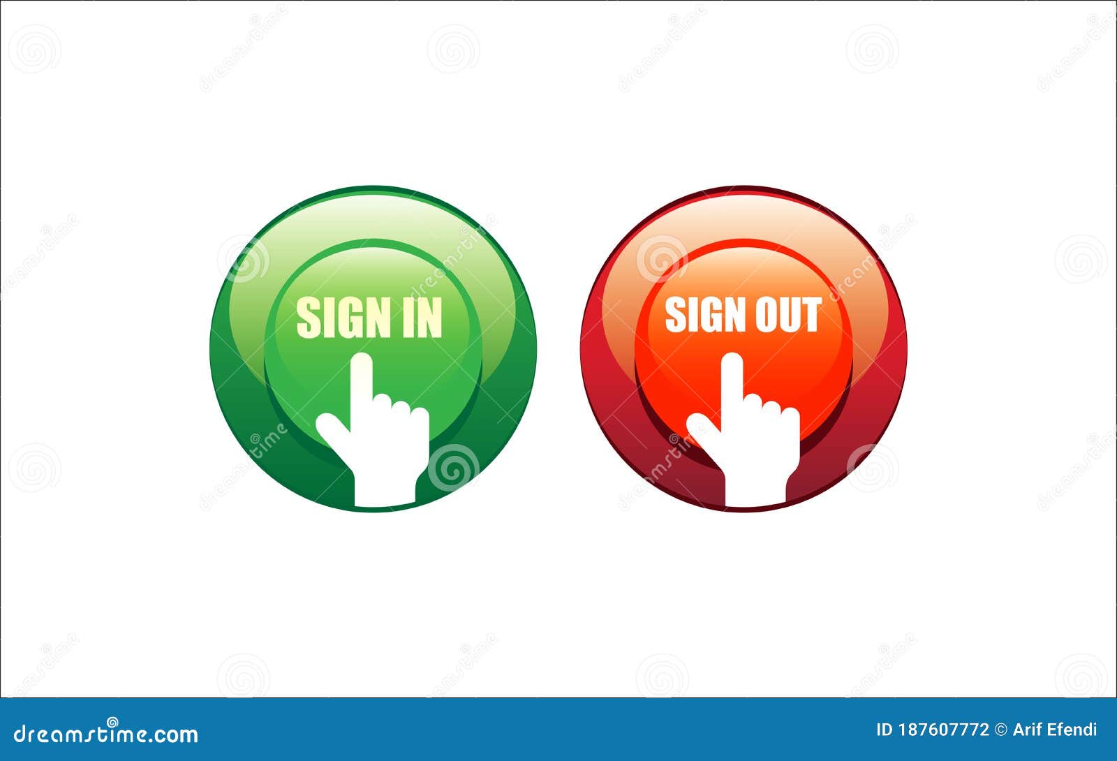 Hand Press Button Icon Design Stock Vector - Illustration of finger ...