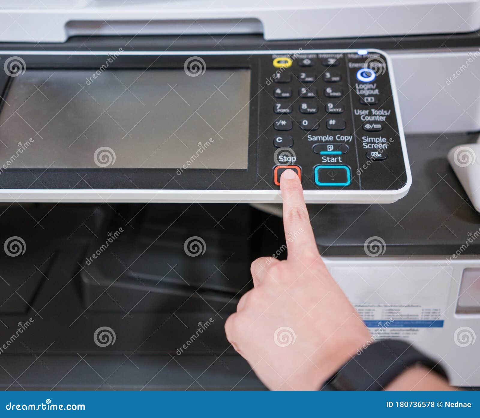Copy Machine Button On Counter