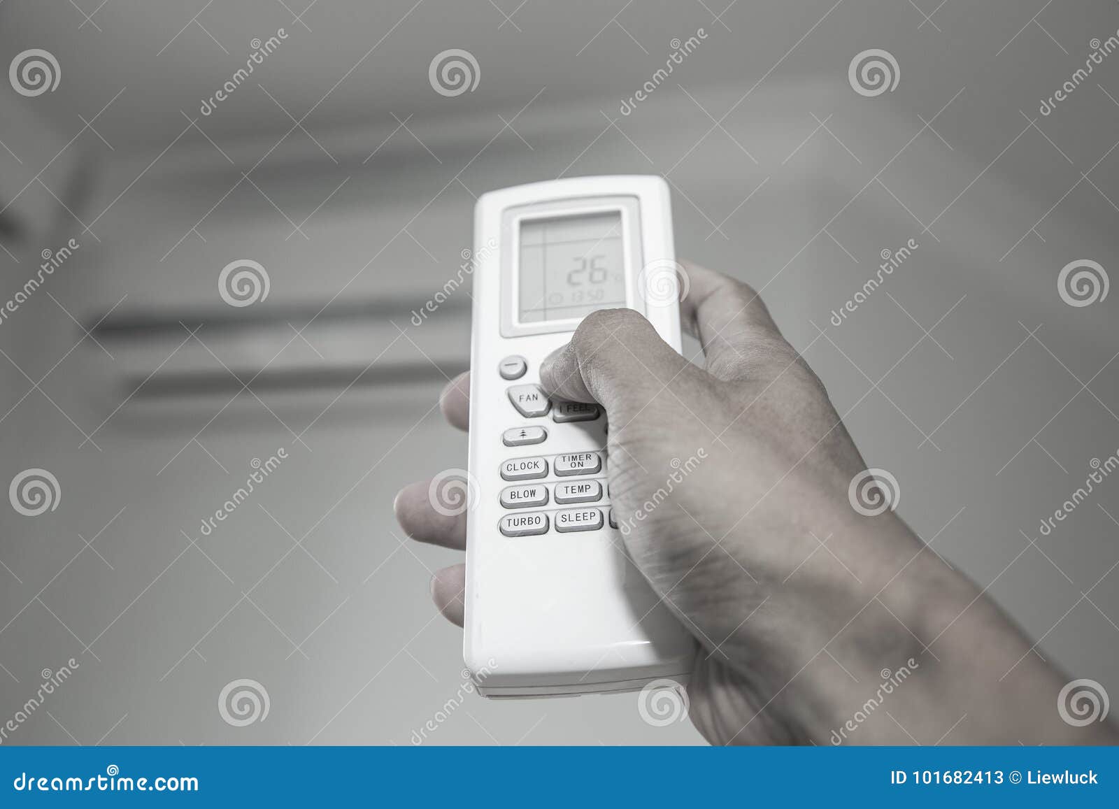 Hand Press the Button on the Remote Stock Image - Image of condition ...
