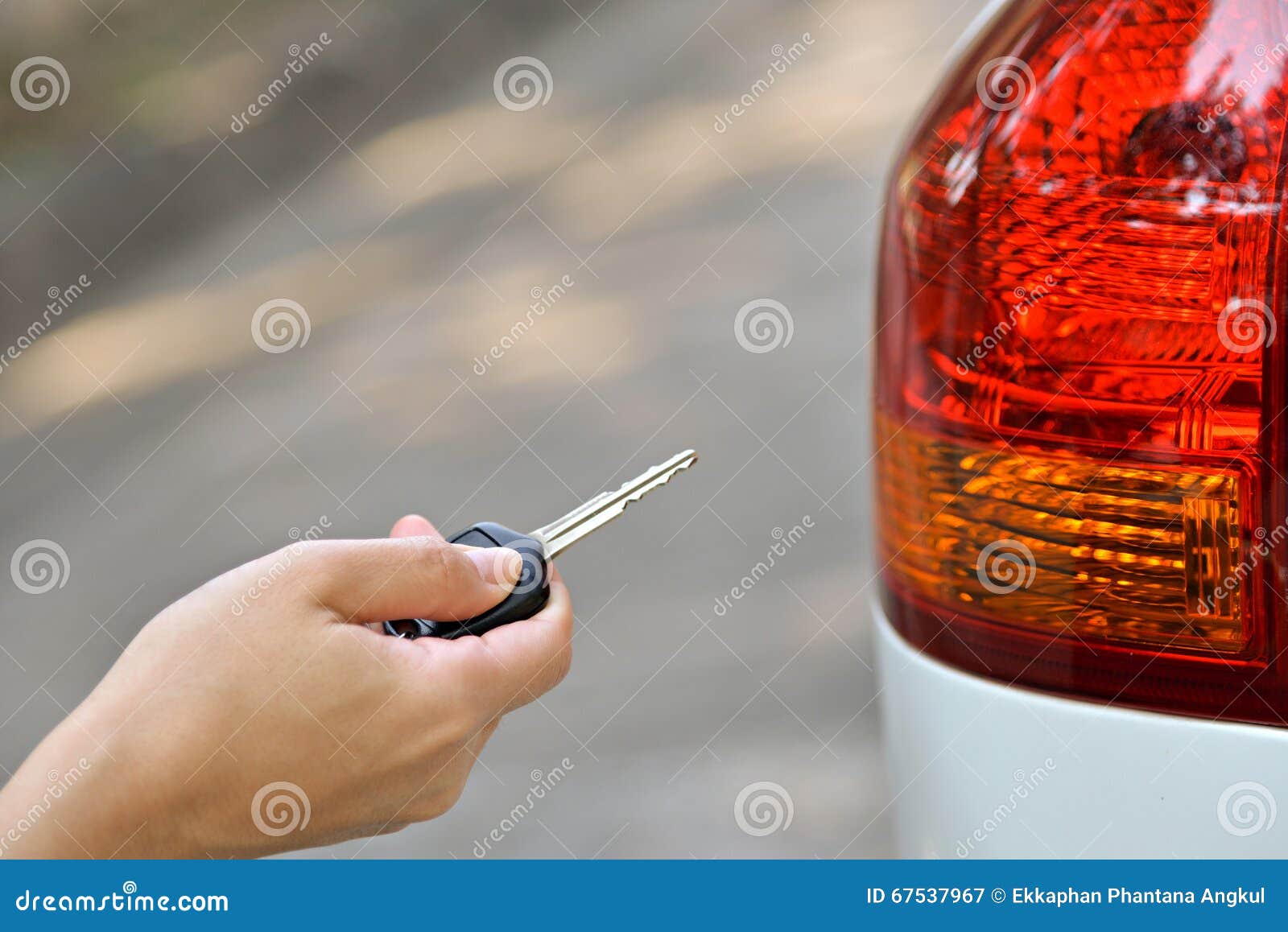 Hand Press on the Car Key Remote Stock Image - Image of concept, unlock ...