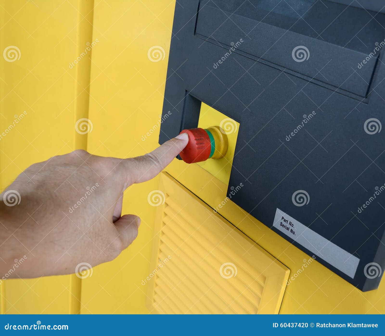 Hand Press Emergency Botton Stock Photo - Image of accident, indicator ...