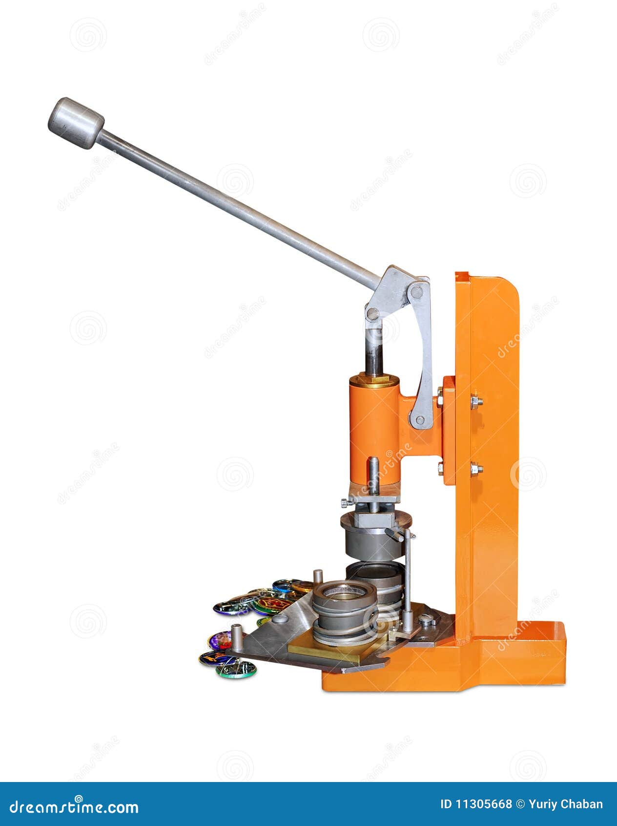 Hand Press for Making Badge Stock Photo - Image of handle, mark: 11305668