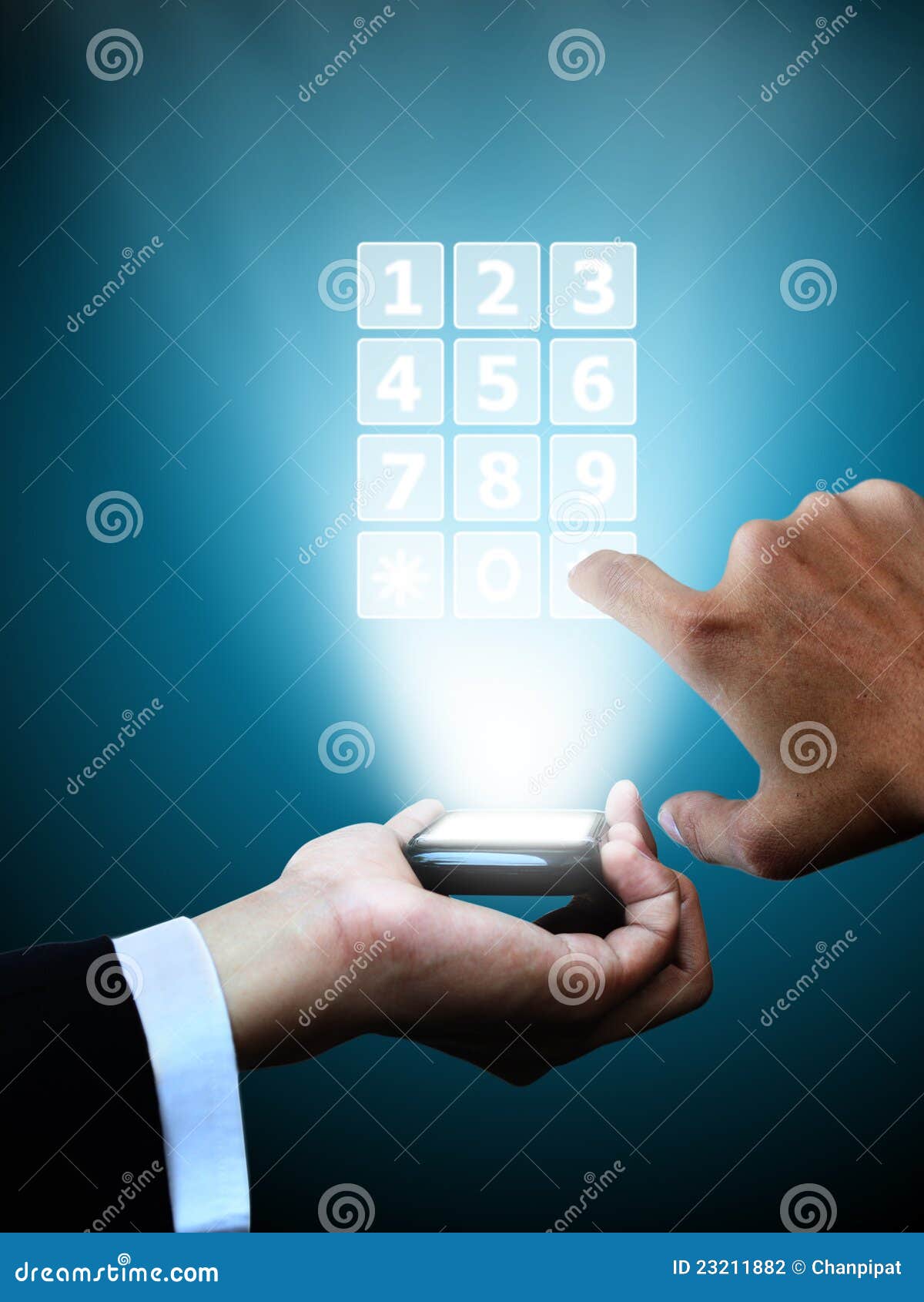 Hand press mobile phone stock photo. Image of choosing - 23211882