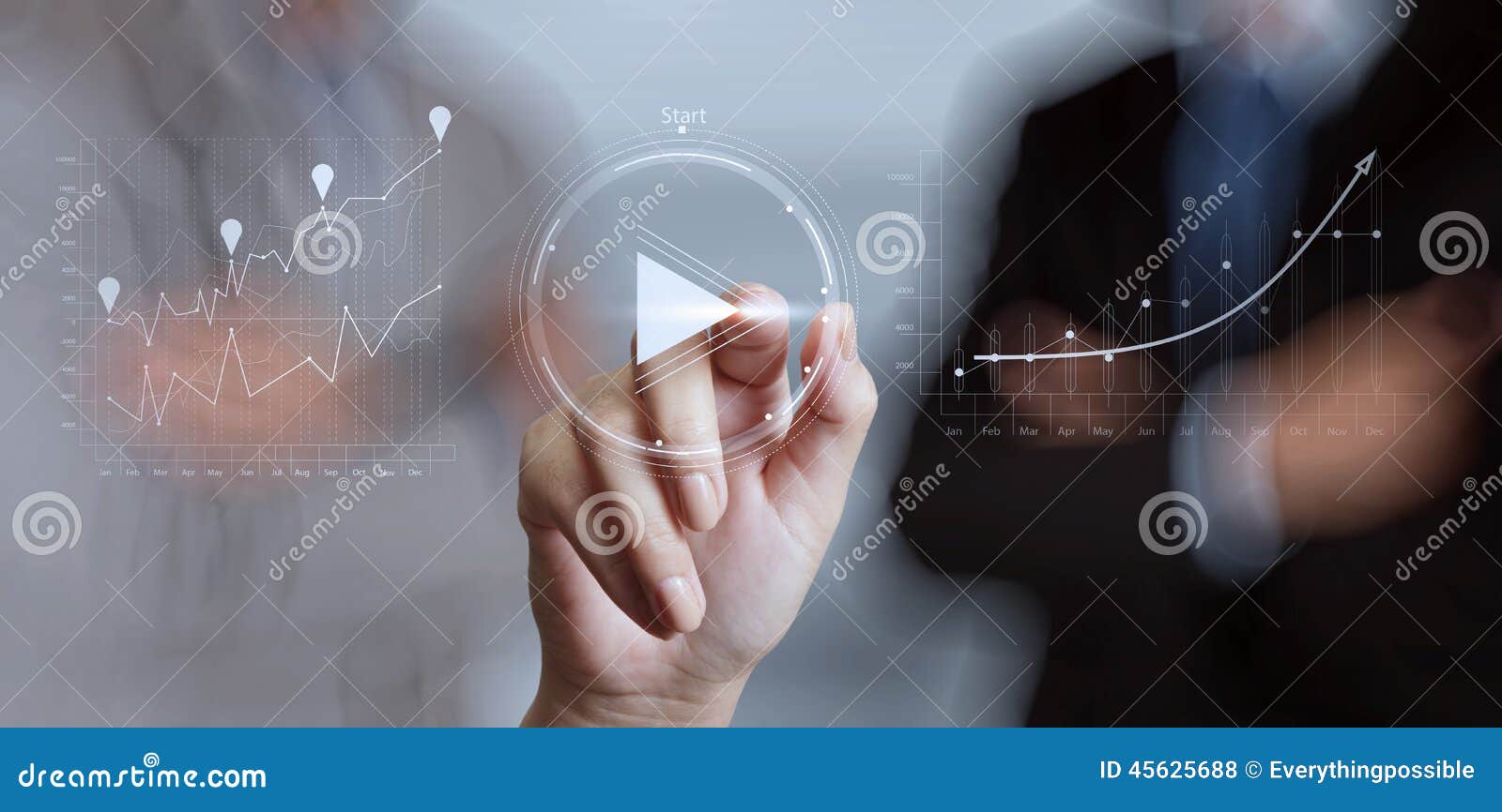 Hand Press Play Button Sign To Start Stock Photo - Image of engineer ...