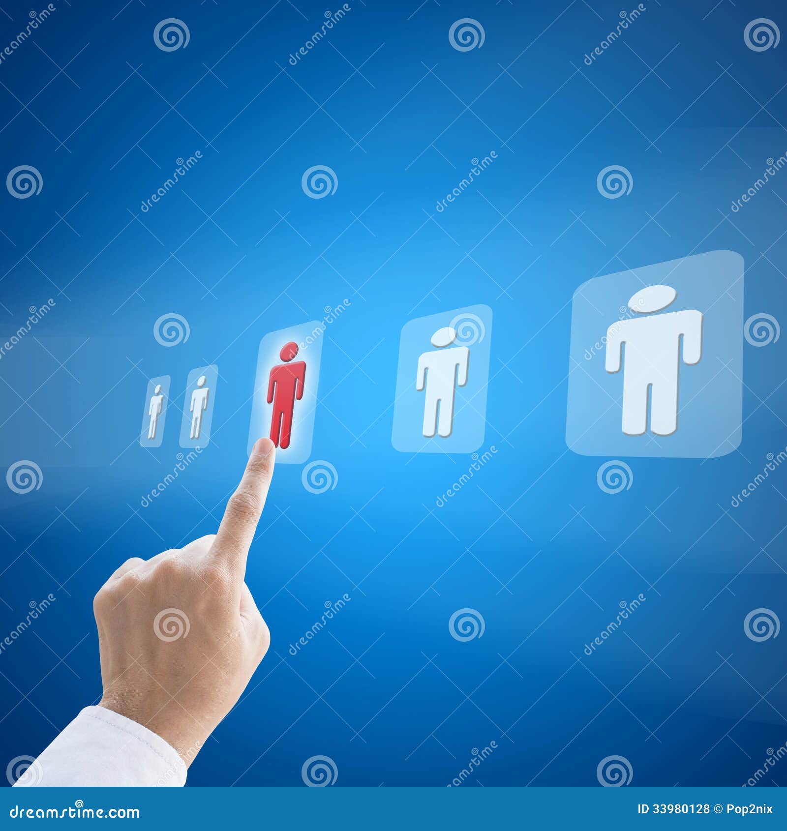 Hand Press Select Person Career Stock Photo - Image of career, icon ...