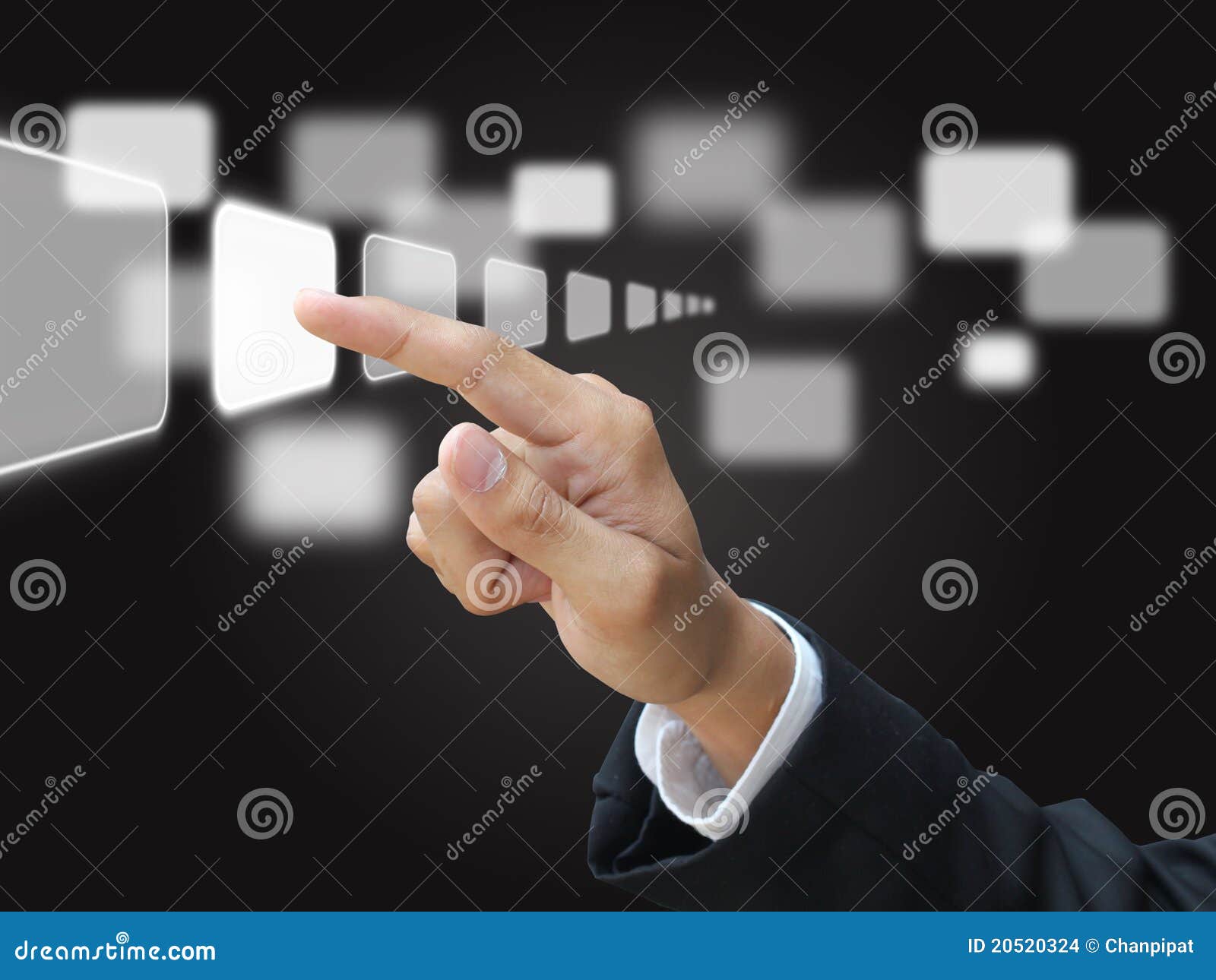 Hand press touchscreen stock photo. Image of digital - 20520324