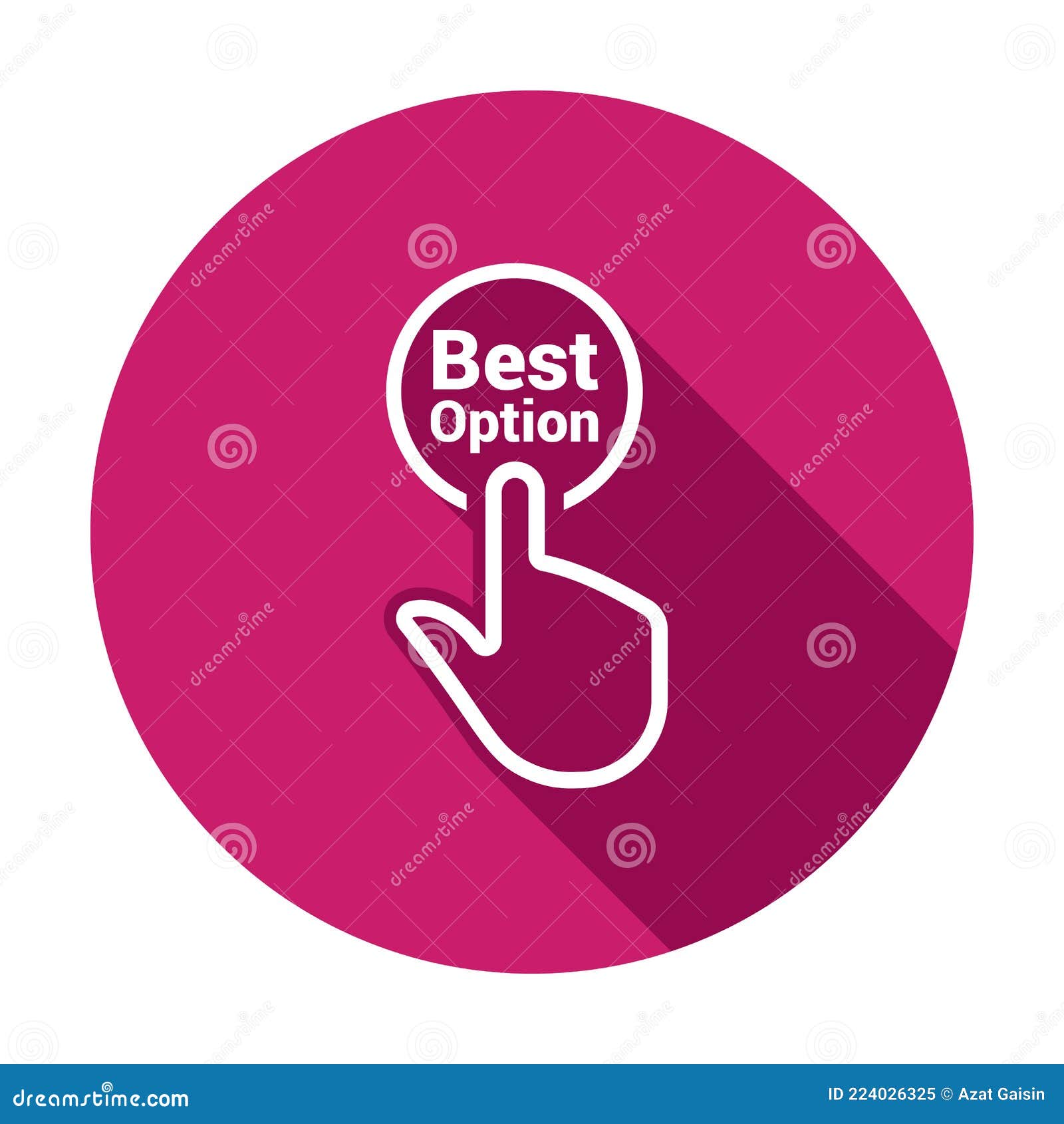 Hand Presses the Button with Text Stock Illustration - Illustration of ...