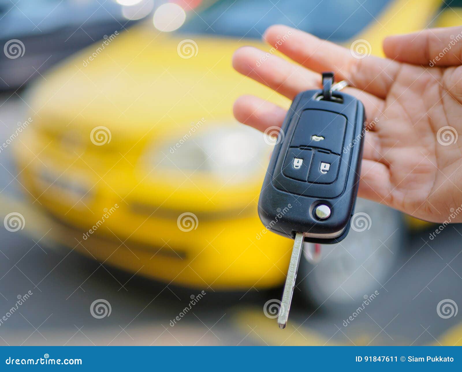 Hand Presses on the Remote Control Car Stock Image - Image of auto ...