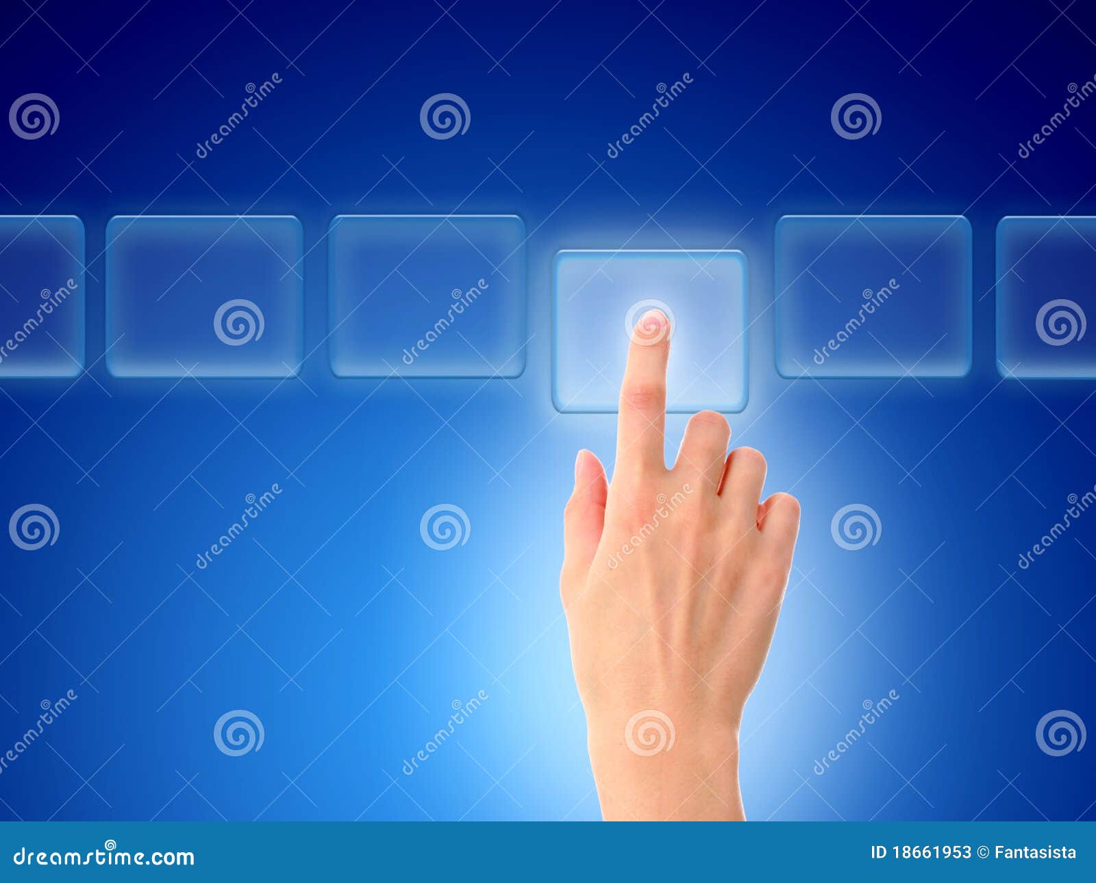 Hand pressing a button. stock image. Image of hand, finger - 18661953
