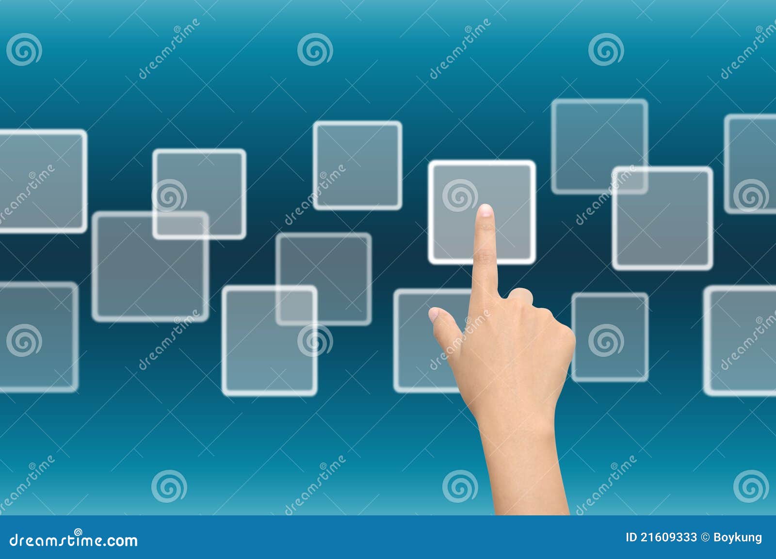 Hand pressing a button. stock image. Image of future - 21609333