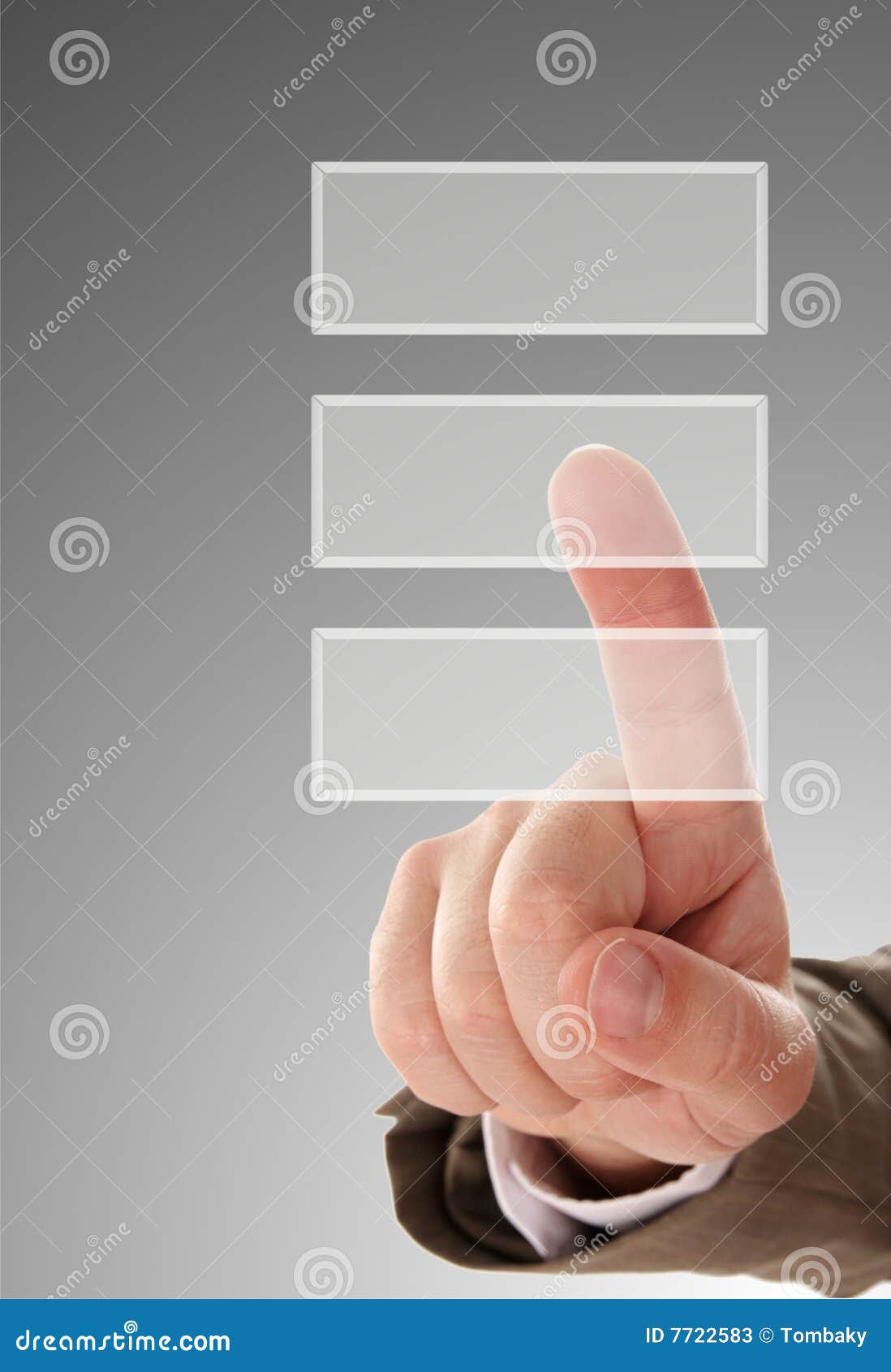 Hand pressing button stock image. Image of banking, decide - 7722583