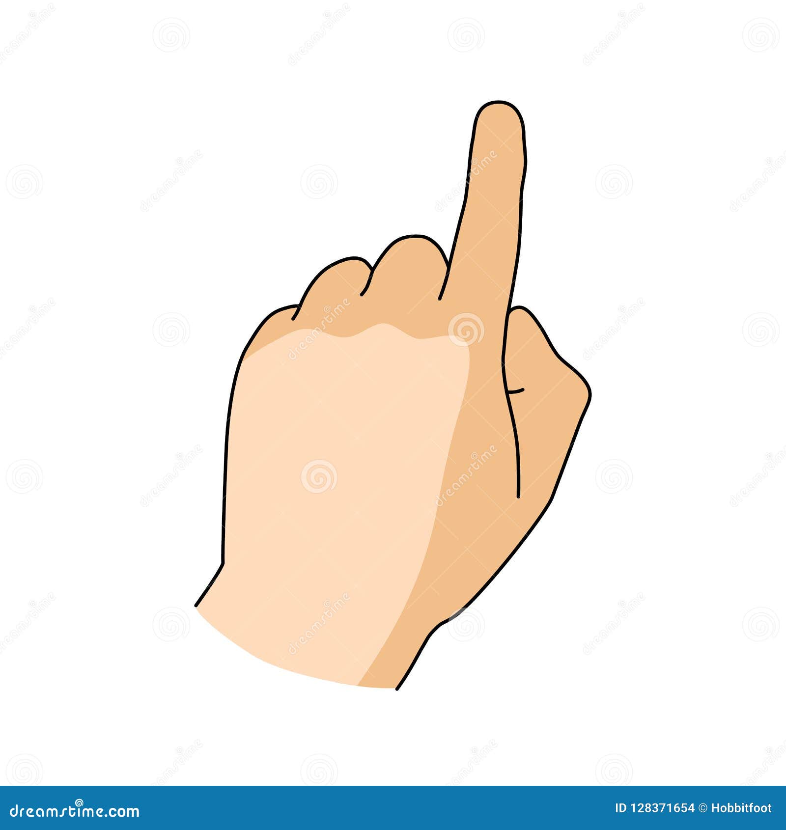 Hand Pressing Button. Click Concept Stock Vector - Illustration of ...