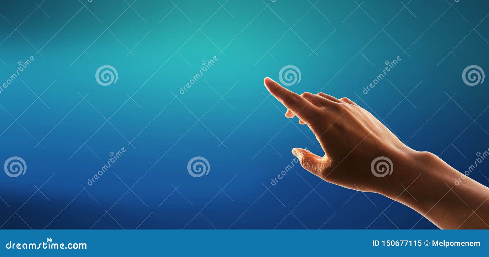 Hand pressing a button stock image. Image of blue, screen - 150677115