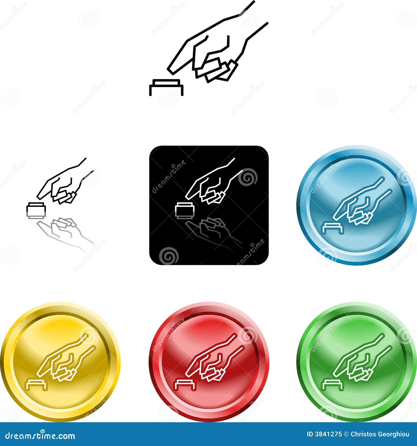 Hand Pressing Push Button Vector Symbol | CartoonDealer.com #10089750 Hand Pressing Push Button Vector Symbol | CartoonDealer.com #10089750