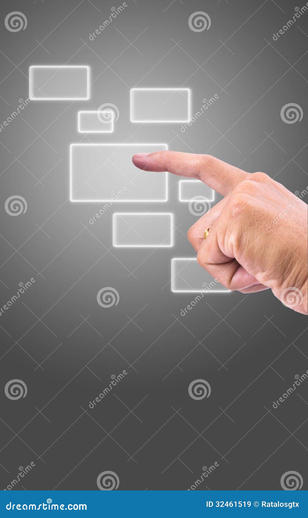 Hand pressing a button stock image. Image of interface - 32461519