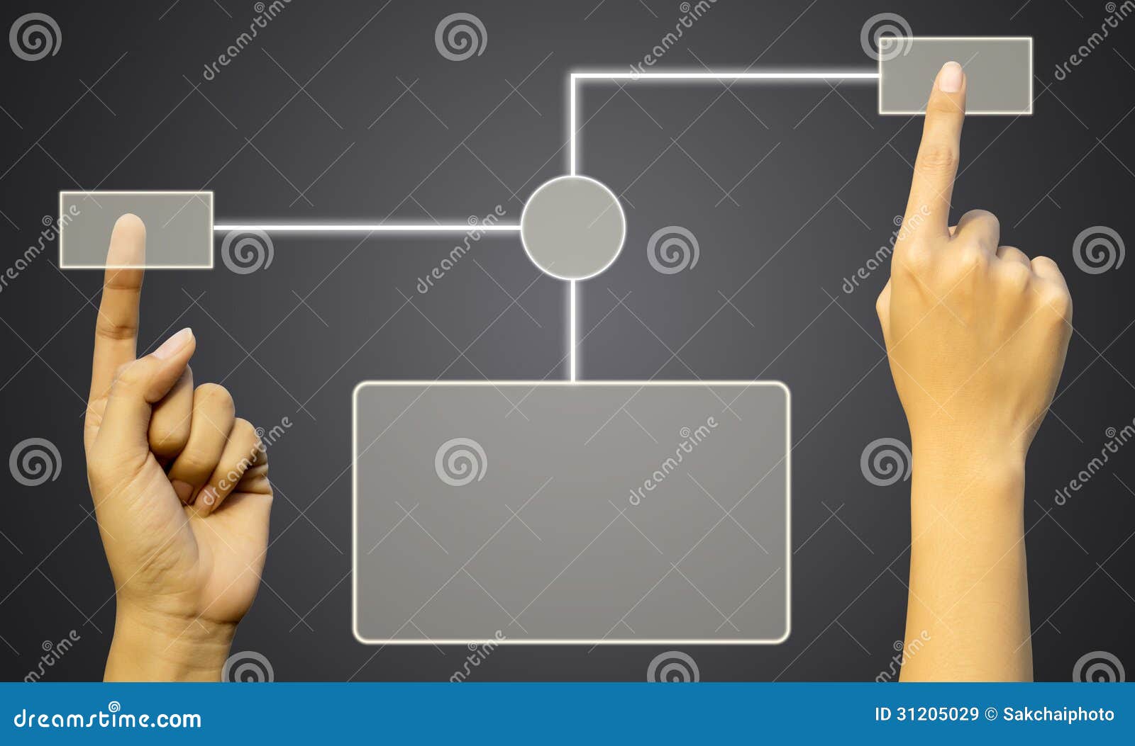 Hand Pressing a Button on a Touchscreen Stock Image - Image of nail ...