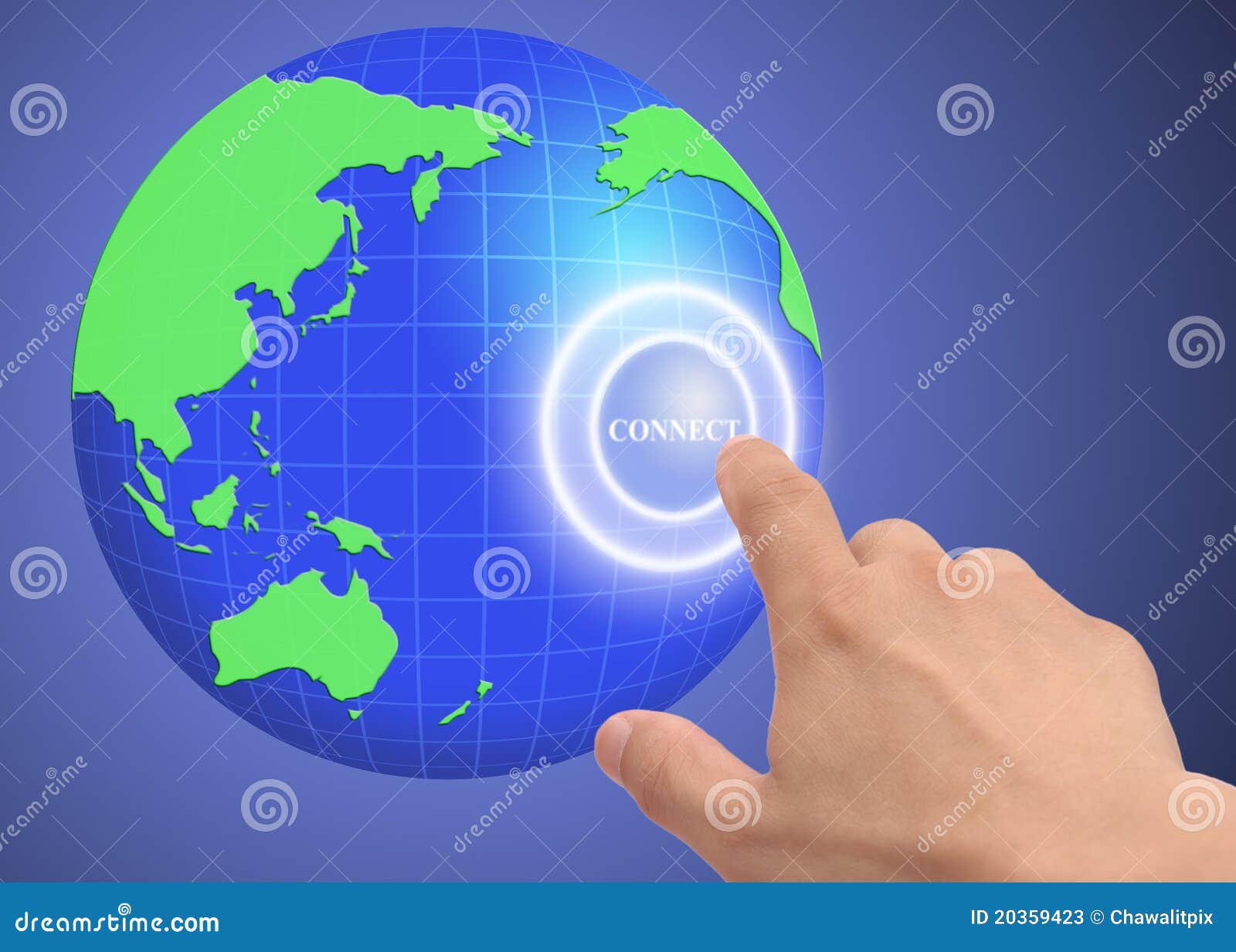 Hand Pressing Connect Button Stock Image - Image of board, icon: 20359423