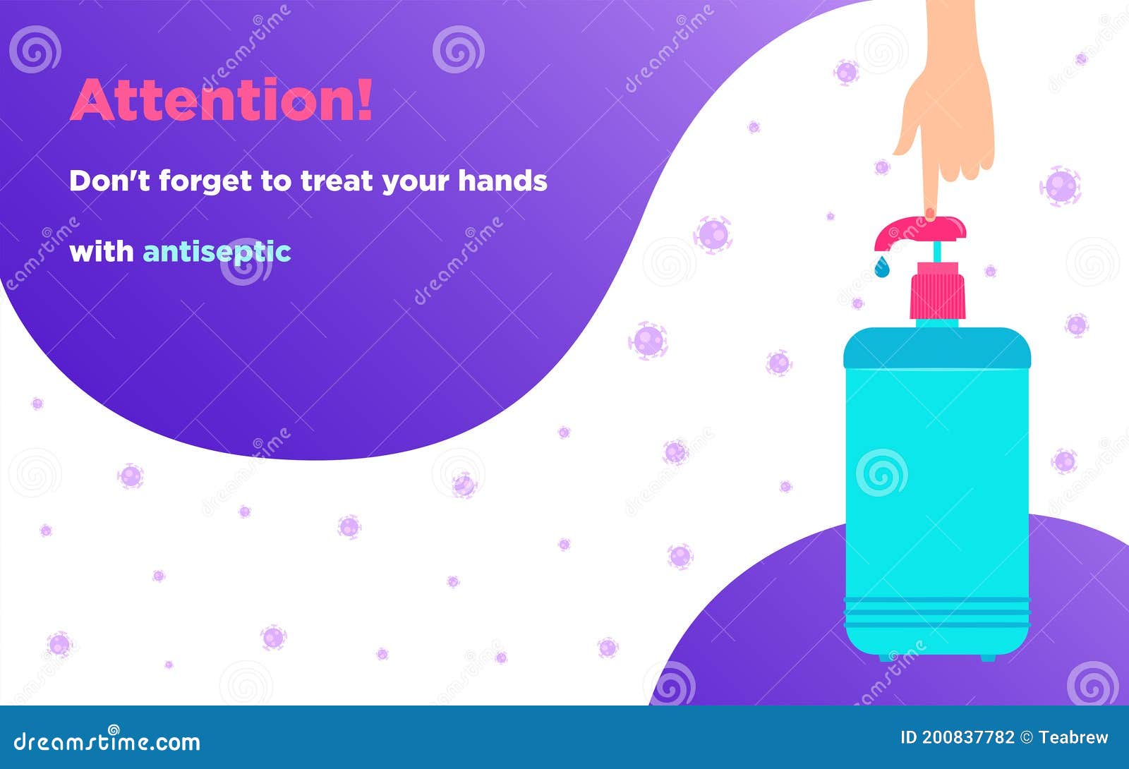 Personal Hygiene Vector Template for Posters and Banners with Copy ...