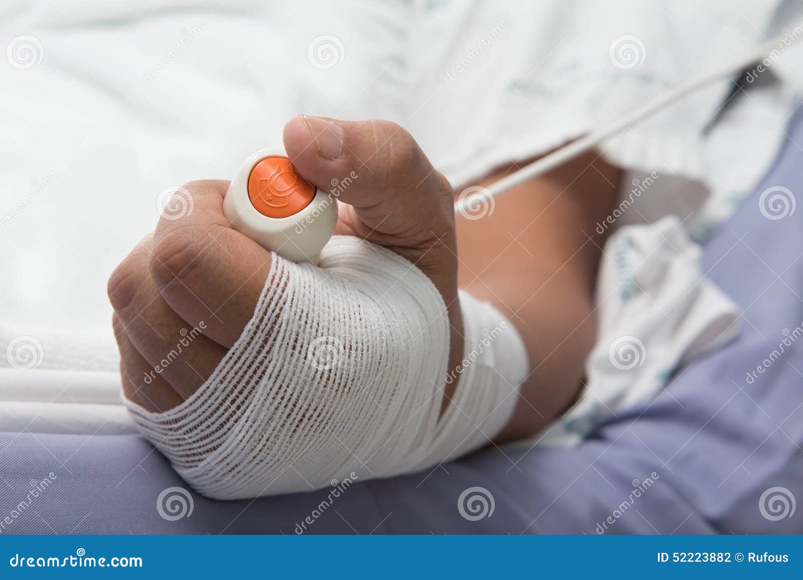 Hand Pressing Emergency Nurse Call Stock Photo - Image of healing ...