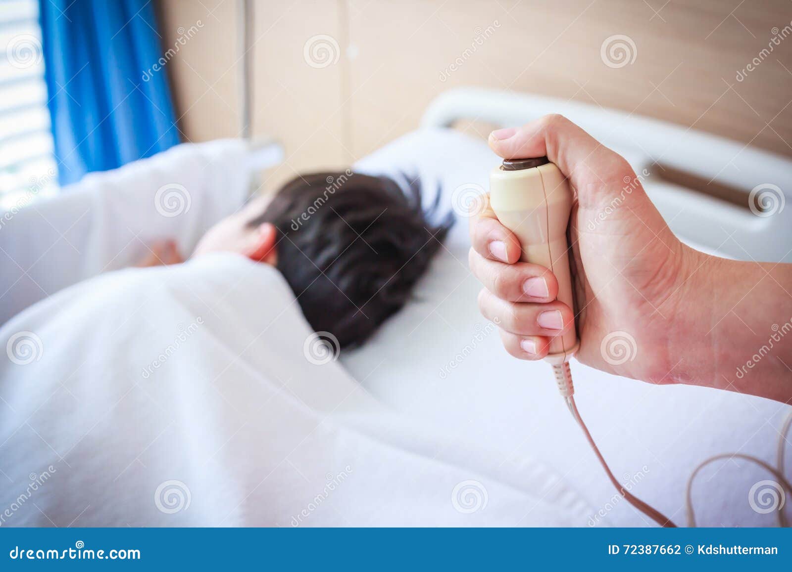 Hand Pressing Emergency Nurse Call Button. Stock Photo - Image of ...
