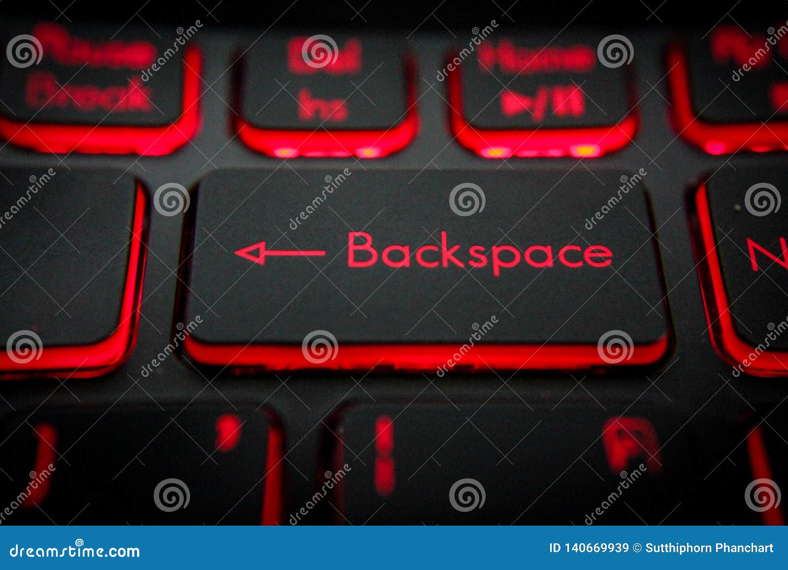 Pressing `backspace` Button On Black Keyboard With Pencil Stock ... Pressing `backspace` Button On Black Keyboard With Pencil Stock ...