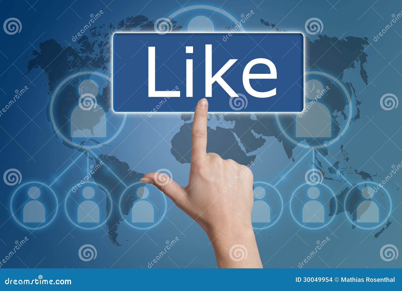 Pressing like button stock illustration. Illustration of input - 30049954