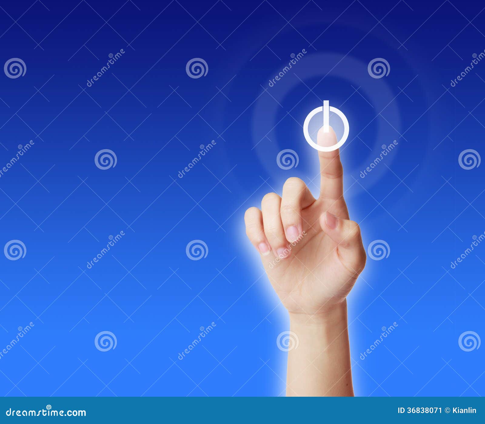Hand Pressing on-OFF Button Stock Image - Image of decide, intelligence ...