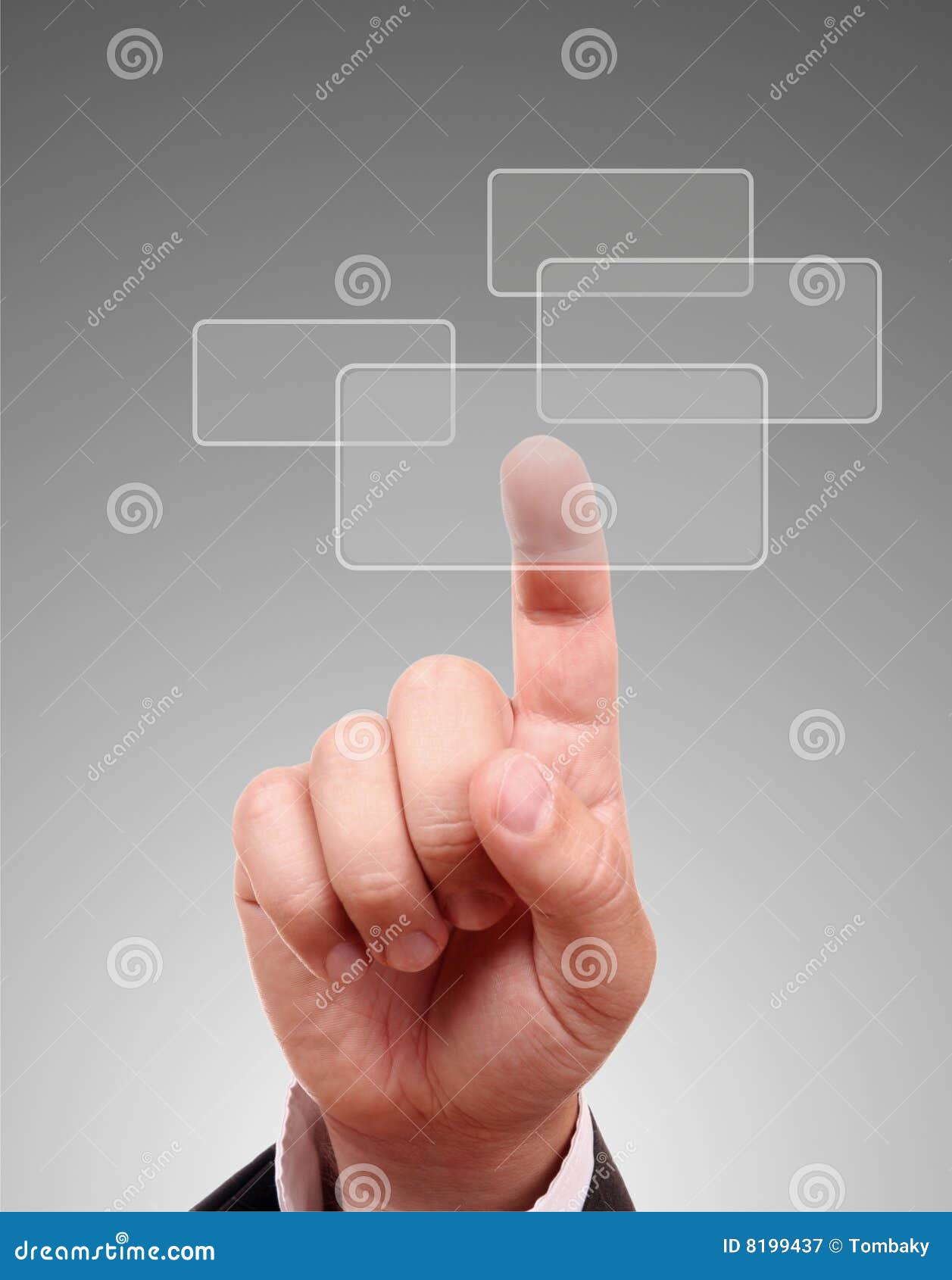 Hand Pressing One of the Buttons Stock Image - Image of concept, high ...