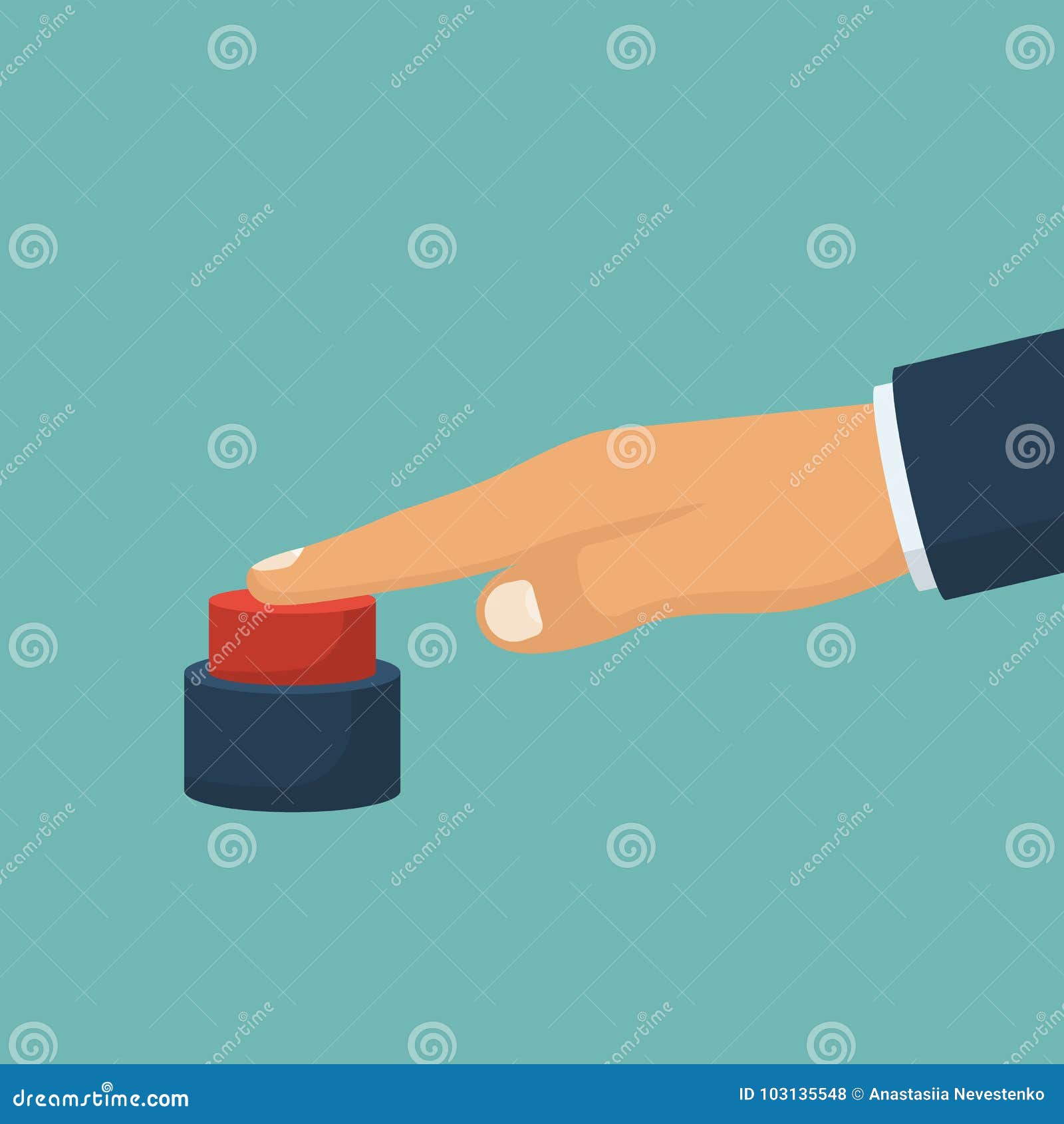Hand pressing red button stock vector. Illustration of pointer - 103135548 Hand pressing red button stock vector. Illustration of pointer - 103135548