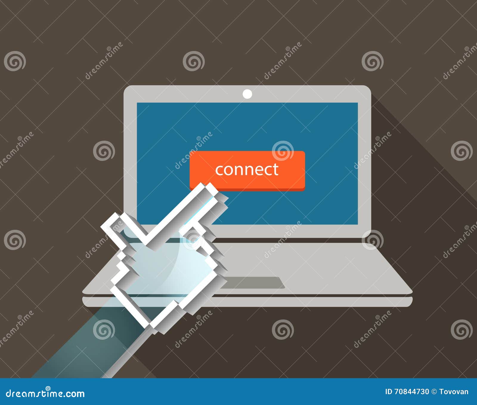 Hand Pressing the Red Button Stock Vector - Illustration of abstract ...