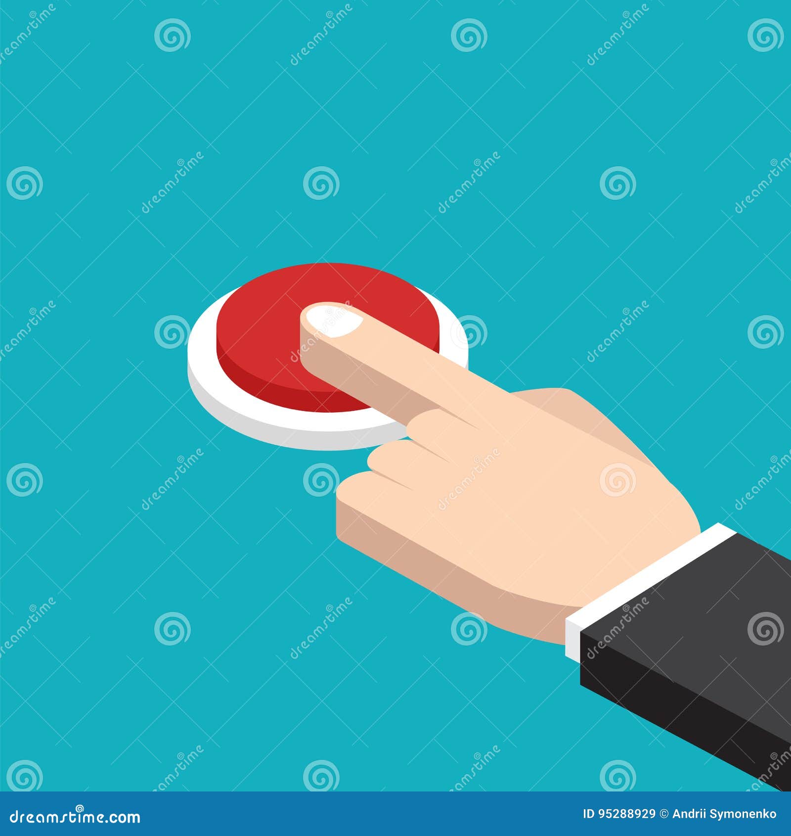 Hand Pressing Red Button. Vector Illustration Stock Vector ... Hand Pressing Red Button. Vector Illustration Stock Vector ...