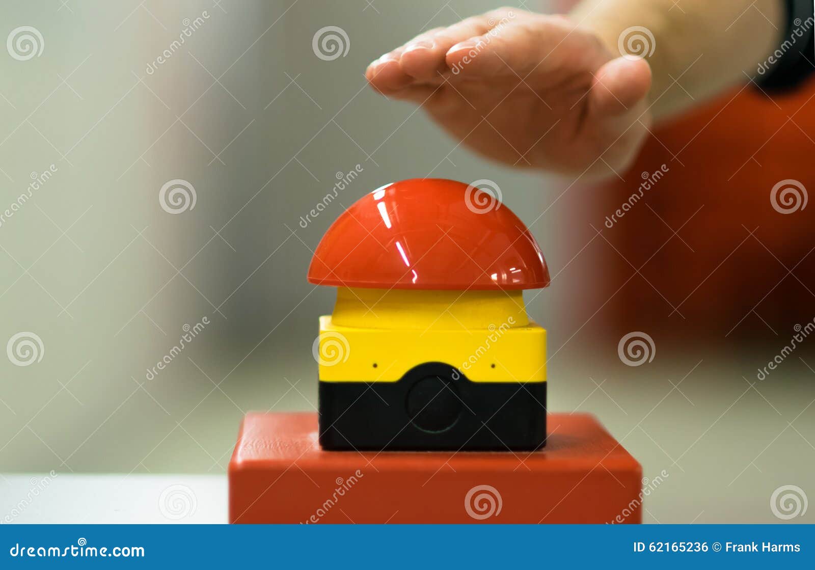 Hand pressing red buzzer stock photo. Image of hitting - 62165236