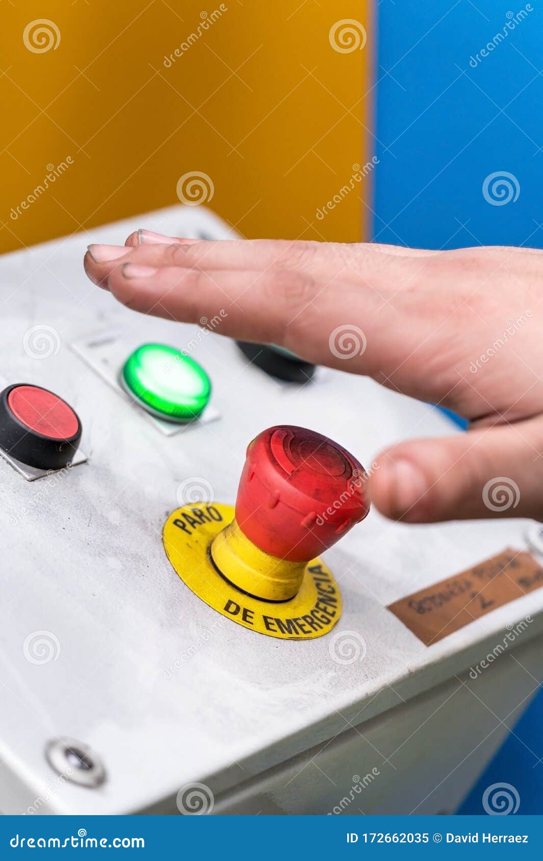 Hand Pressing the Red Emergency Button or Stop Button for Industrial ... Hand Pressing the Red Emergency Button or Stop Button for Industrial ...