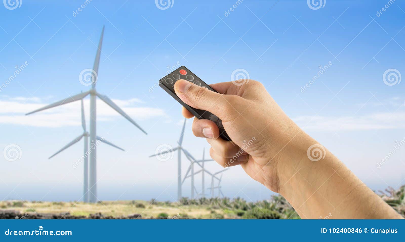 Controlling the Wind Turbines Stock Photo - Image of nature, concept ...