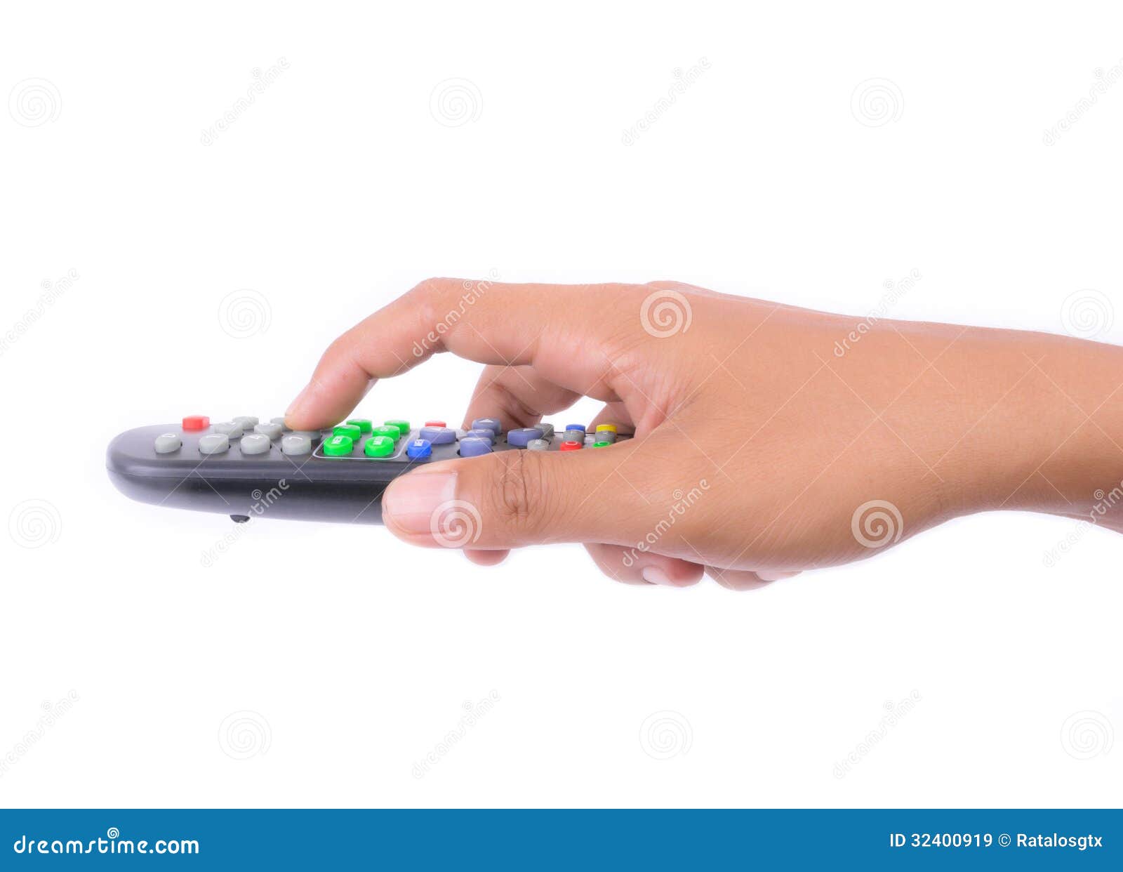Hand Pressing Remote Control Stock Image - Image of choice, board: 32400919