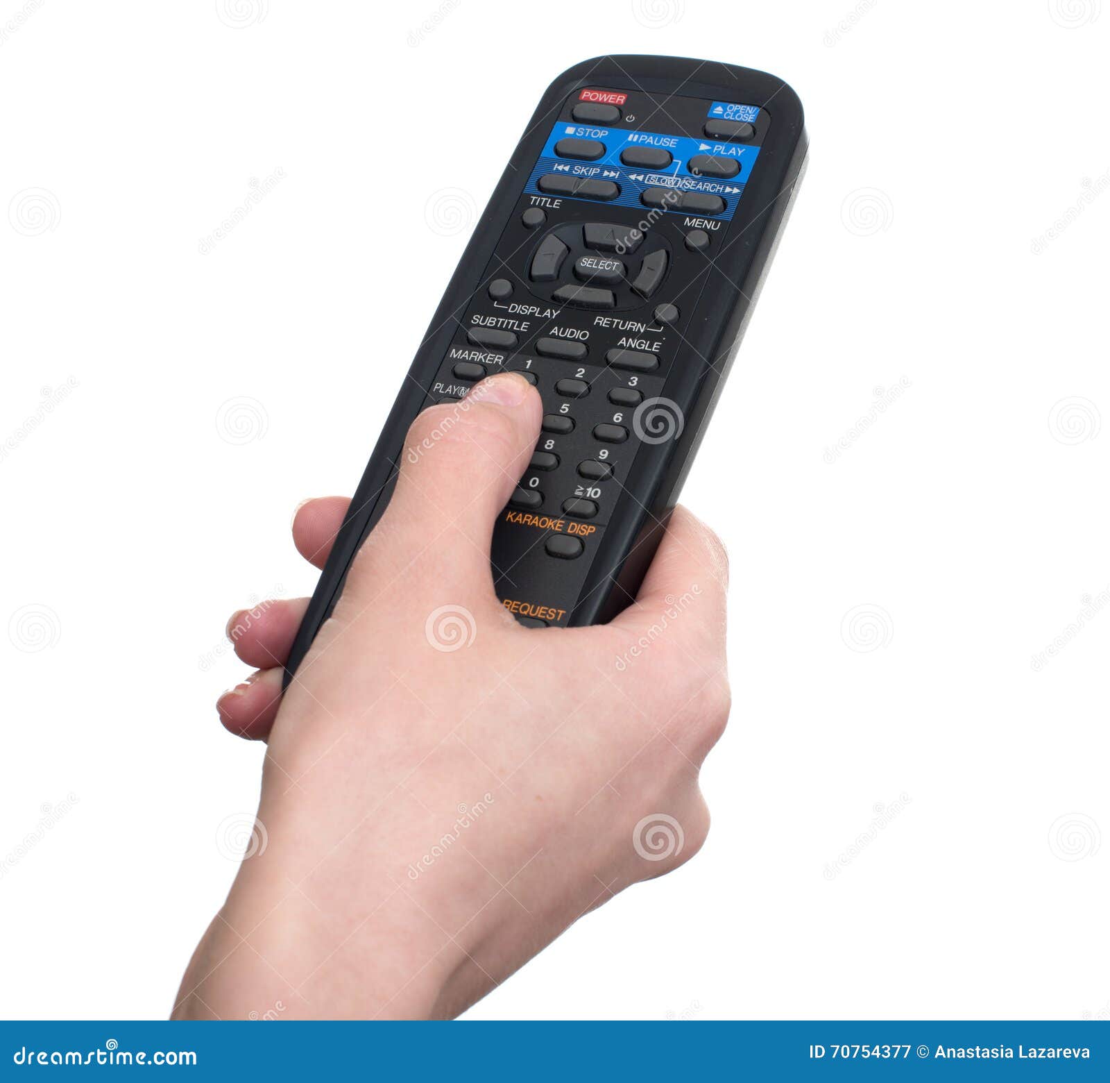 Hand Pressing Remote Control Stock Image - Image of entertainment ...
