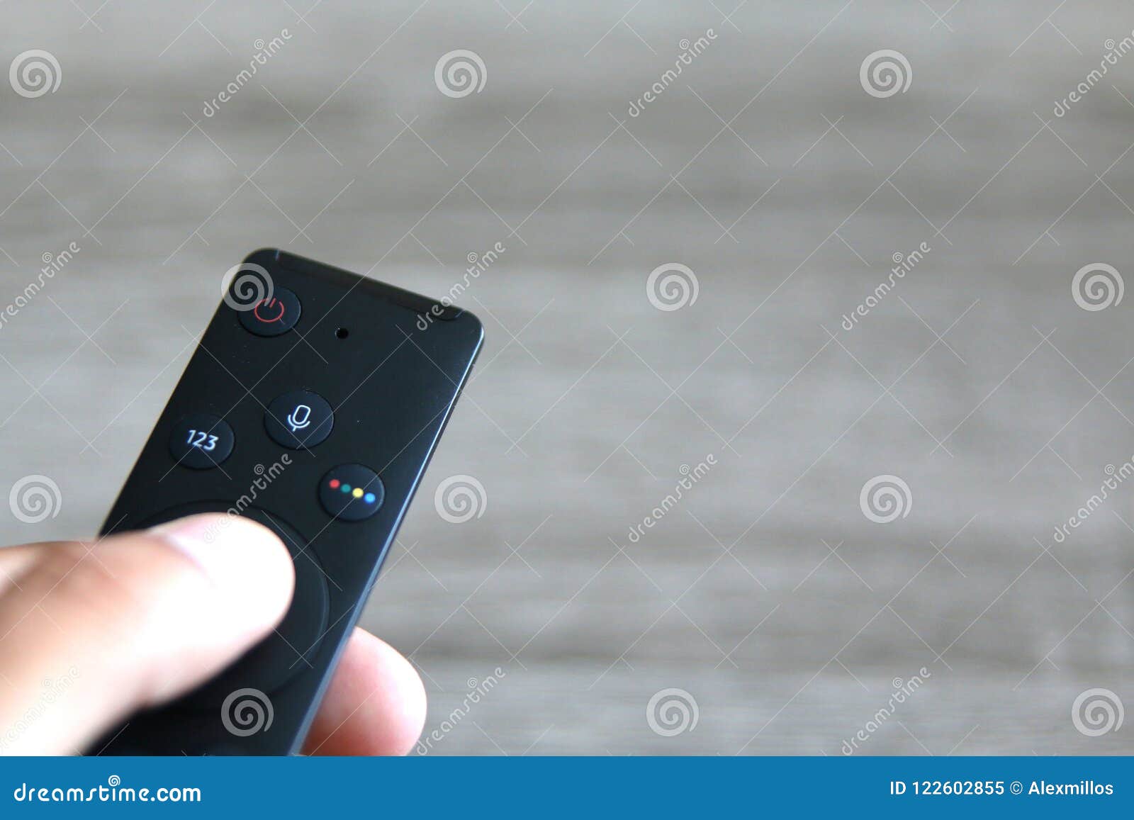 Hand Pressing Remote Control Stock Image - Image of channels ...