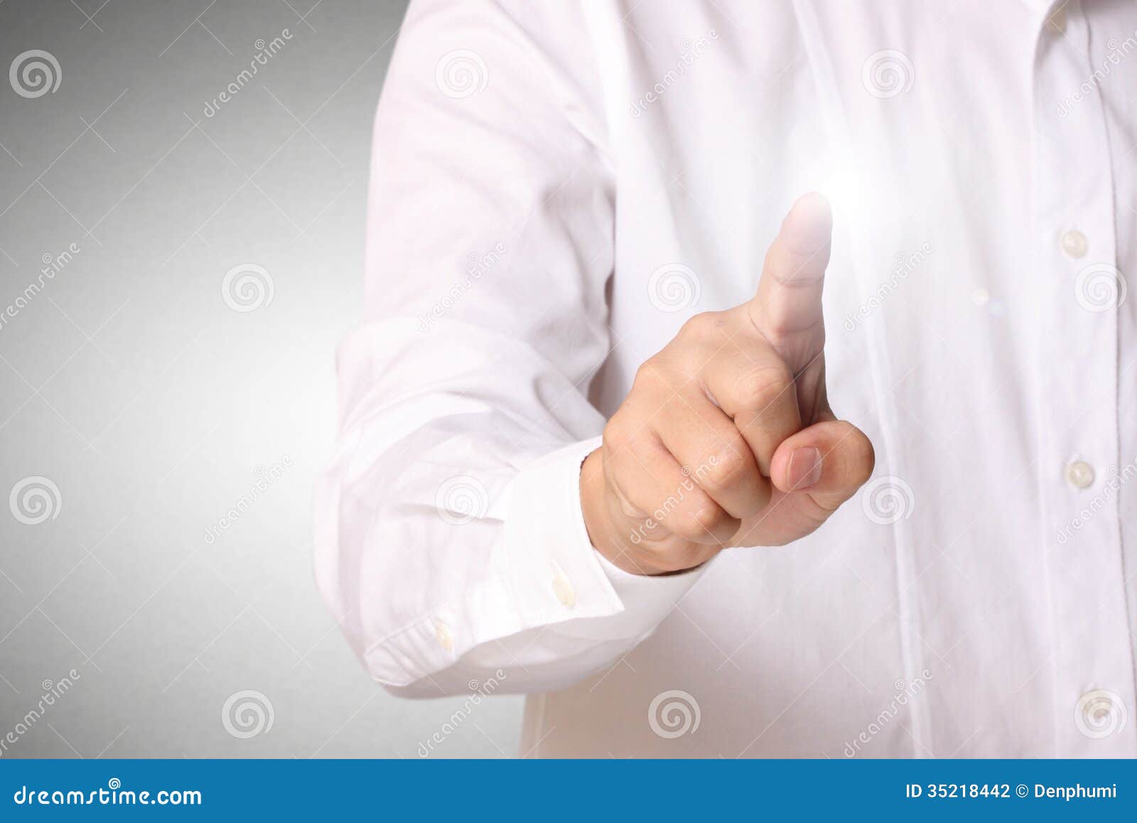 Hand pressing stock photo. Image of buttons, desktop - 35218442