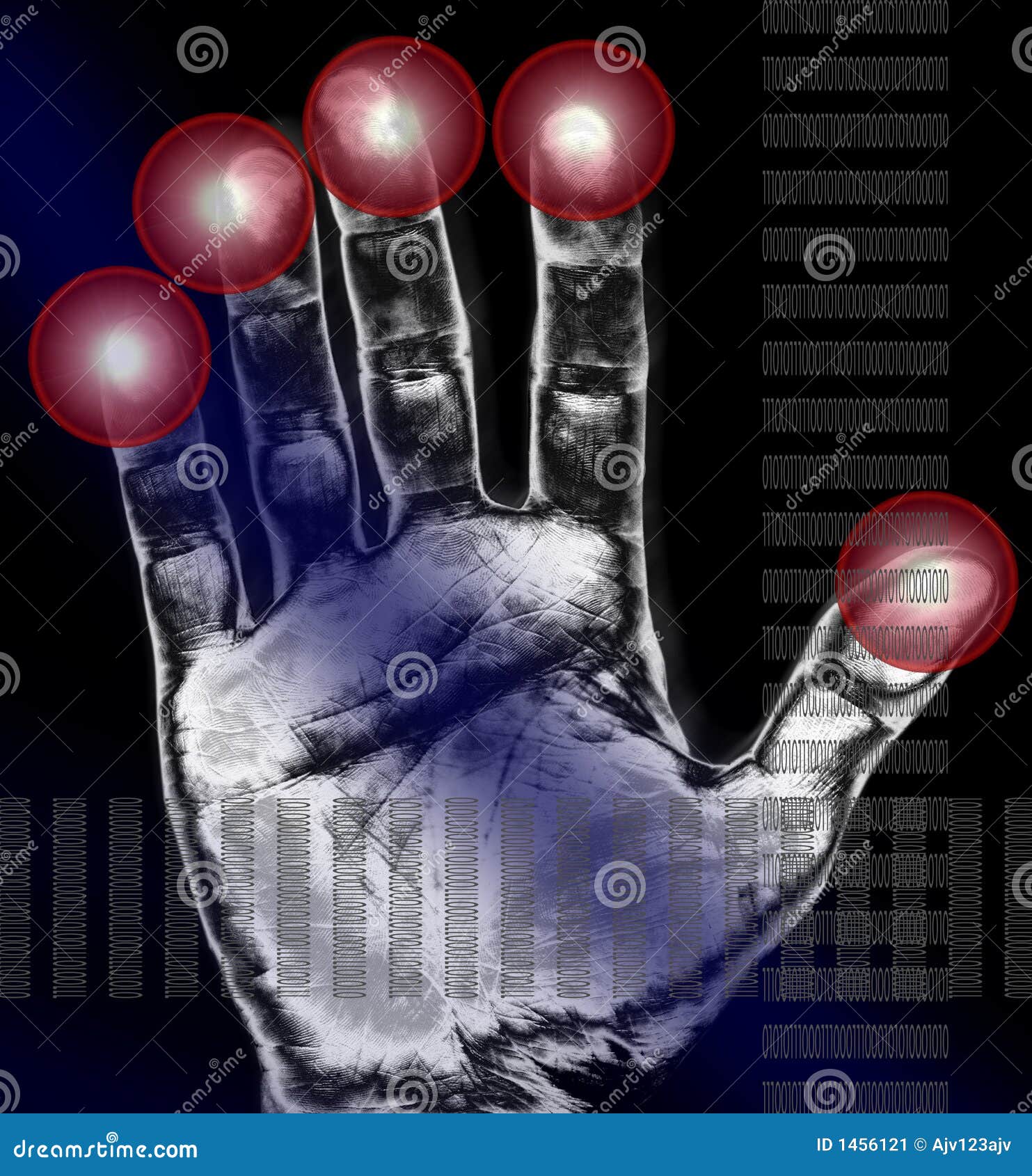 Hand print stock illustration. Illustration of digital - 1456121